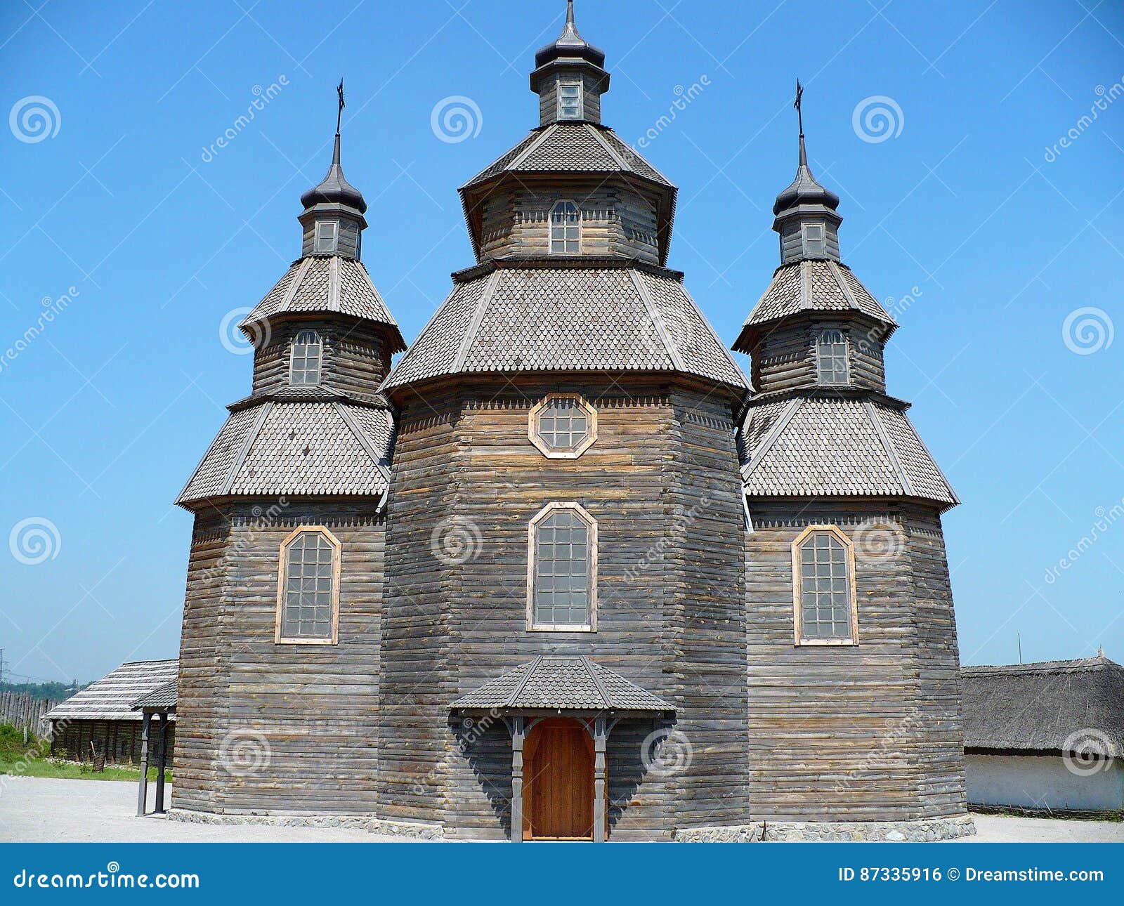 Grey Oldest Church in the Ukraine in the Spring Stock Photo - Image of ...