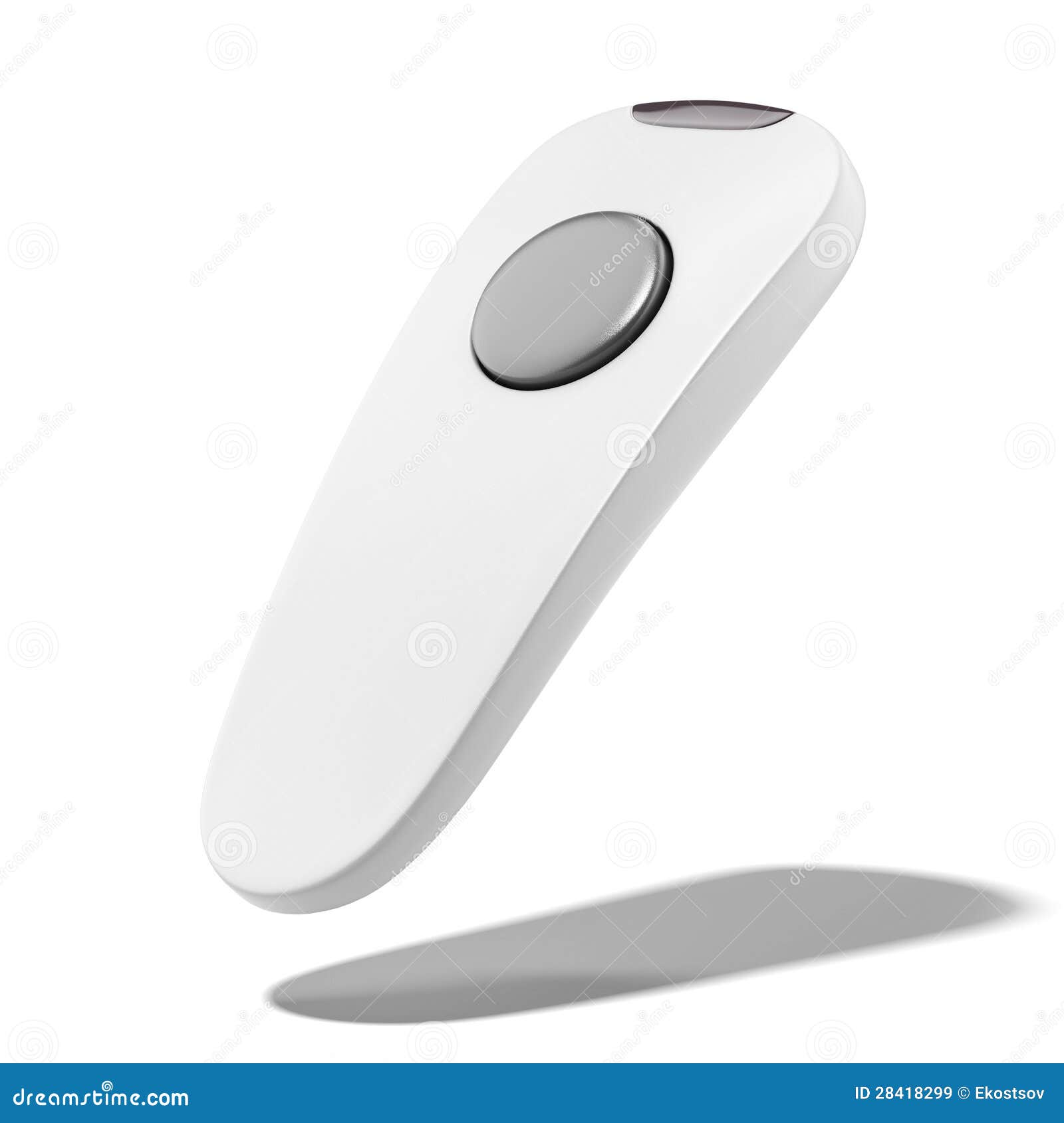 Grey One Button Remote Control Stock Illustration - Illustration of ...