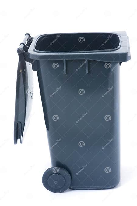 Grey open recycle bin stock photo. Image of recycling - 3813100