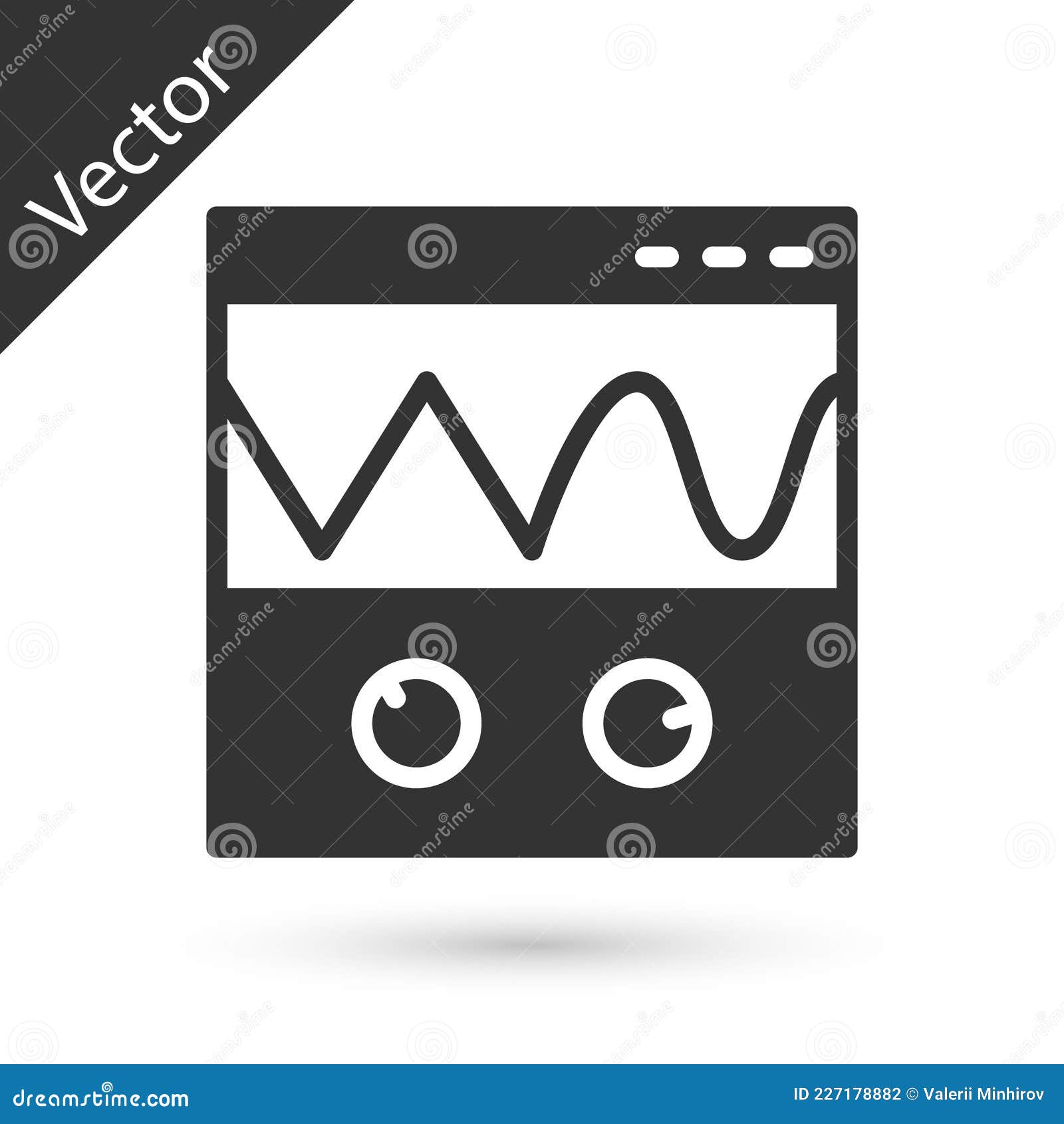 Signal Wave Set. Vector Analog Signals And Digital Sound Waves Forms ...