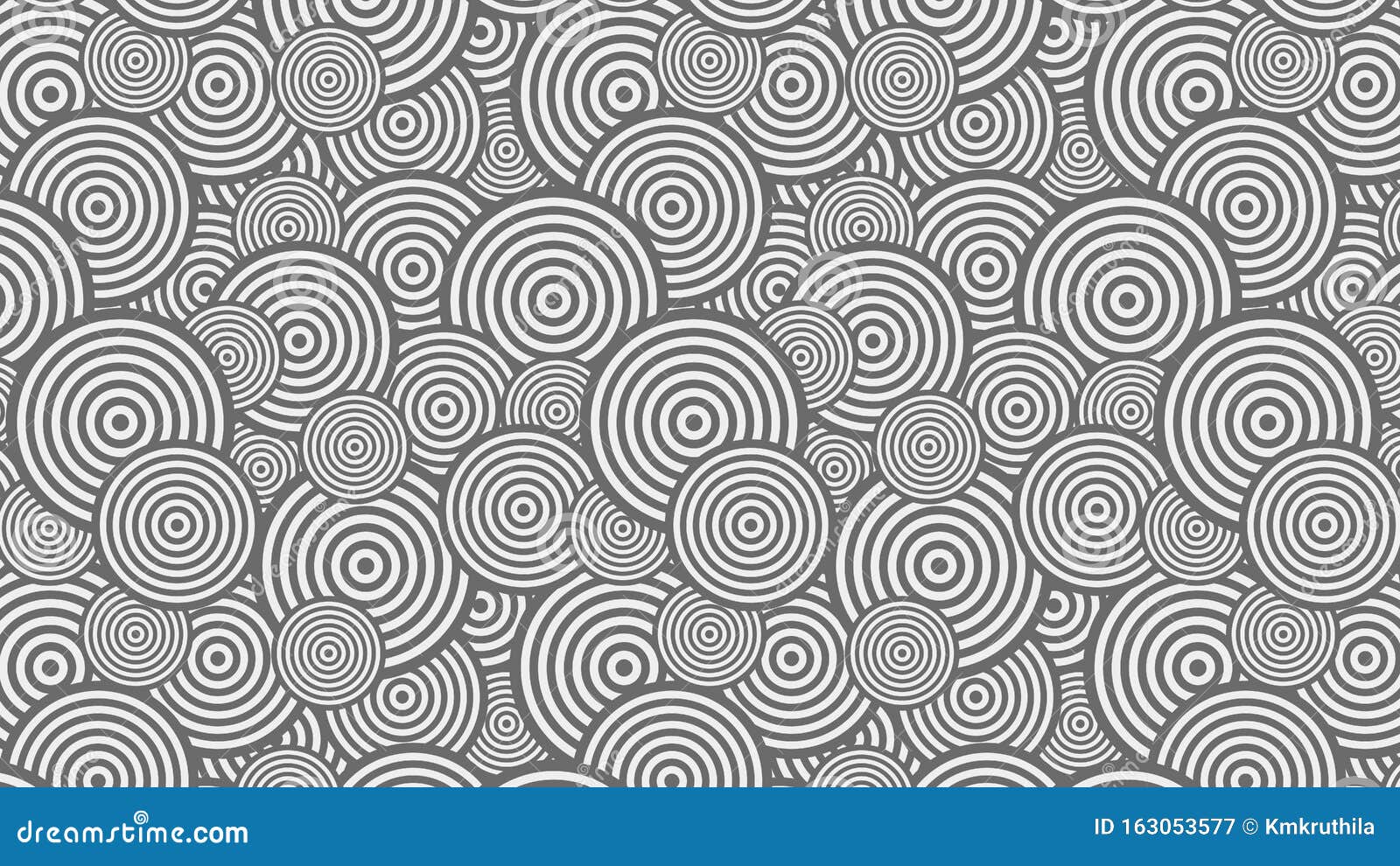 Grey Overlapping Concentric Circles Pattern Vector Image Stock Vector ...
