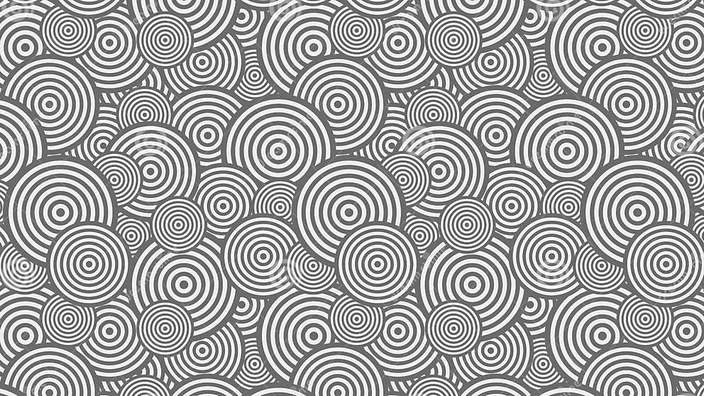 Grey Overlapping Concentric Circles Pattern Vector Image Stock Vector ...