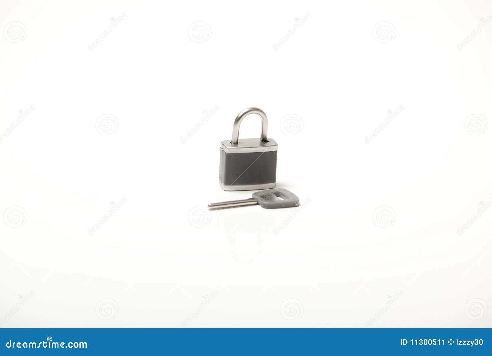 Grey padlock with key stock image. Image of crime, insurance - 11300511