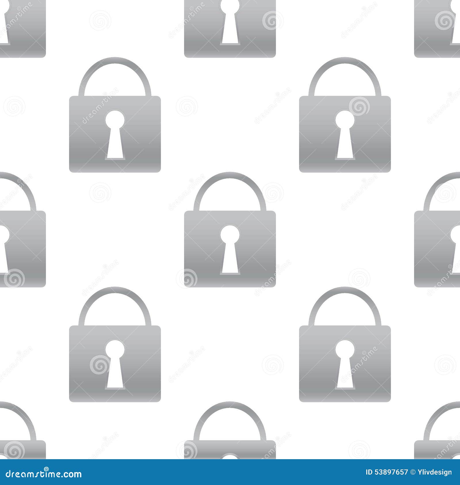 Grey padlock pattern stock vector. Illustration of shut - 53897657