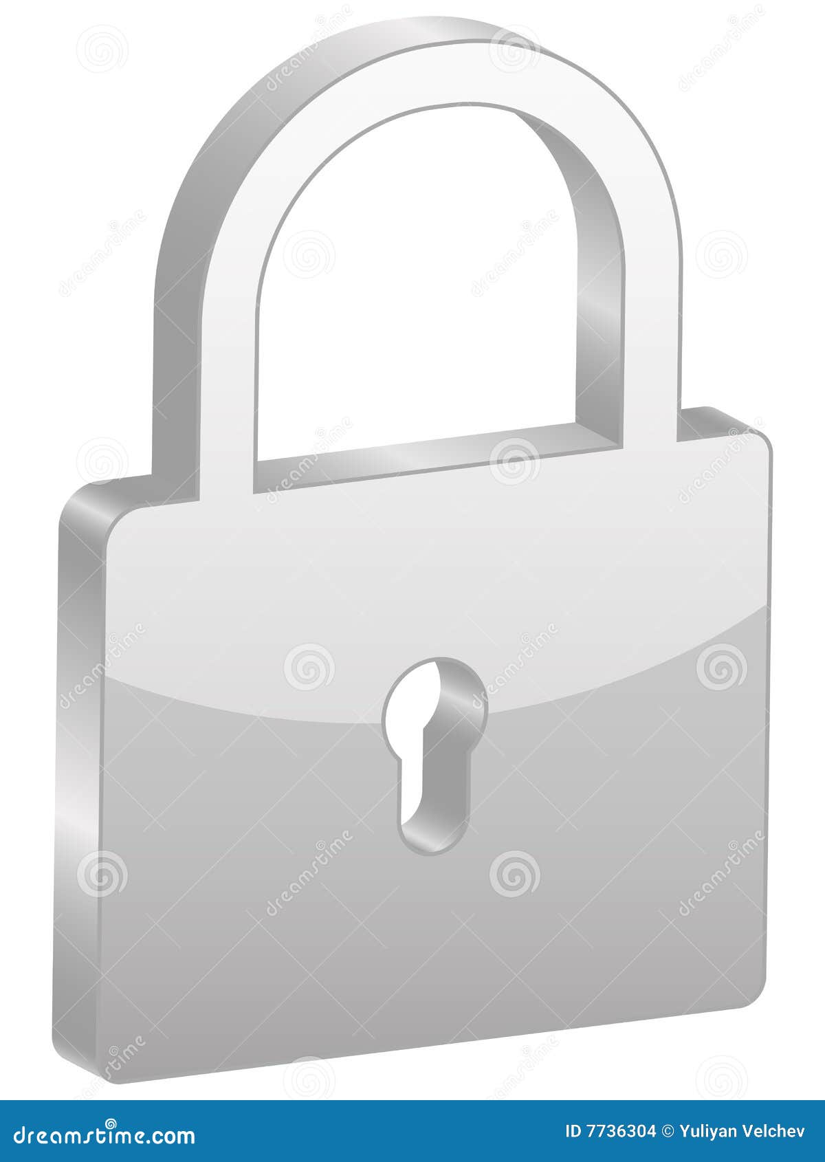 Grey padlock symbol stock vector. Illustration of security - 7736304