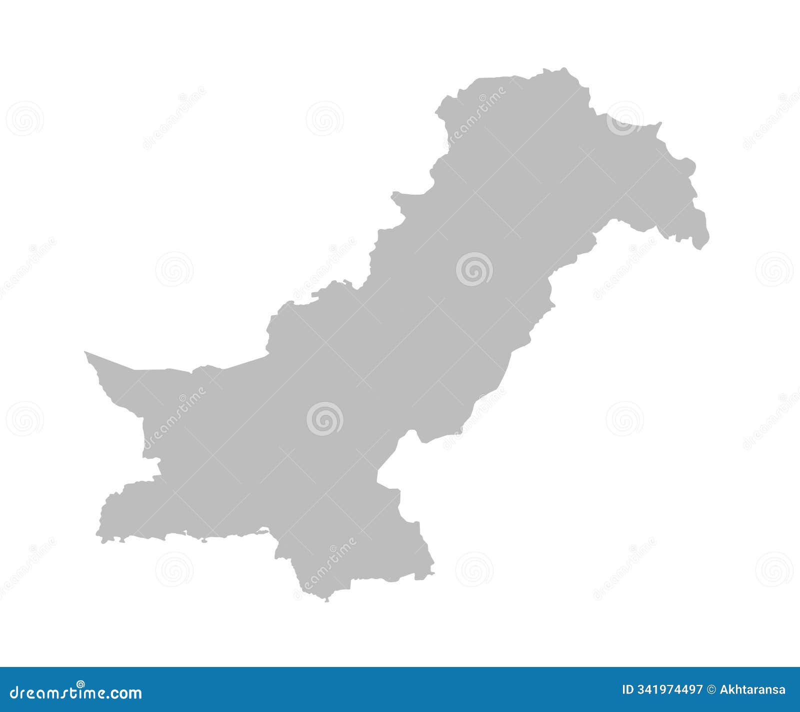 Grey Pakistan Administrative Map. Province Map Of Pakistan, Blank Map ...