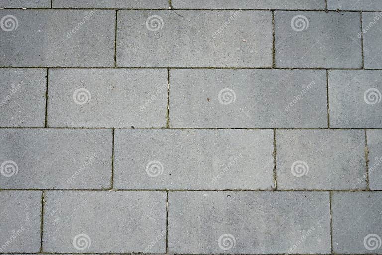 Grey Paving Bricks. Walking Path Made with Grey Bricks Stock Photo ...