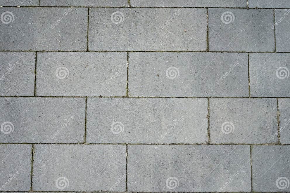 Grey Paving Bricks. Walking Path Made with Grey Bricks Stock Photo ...