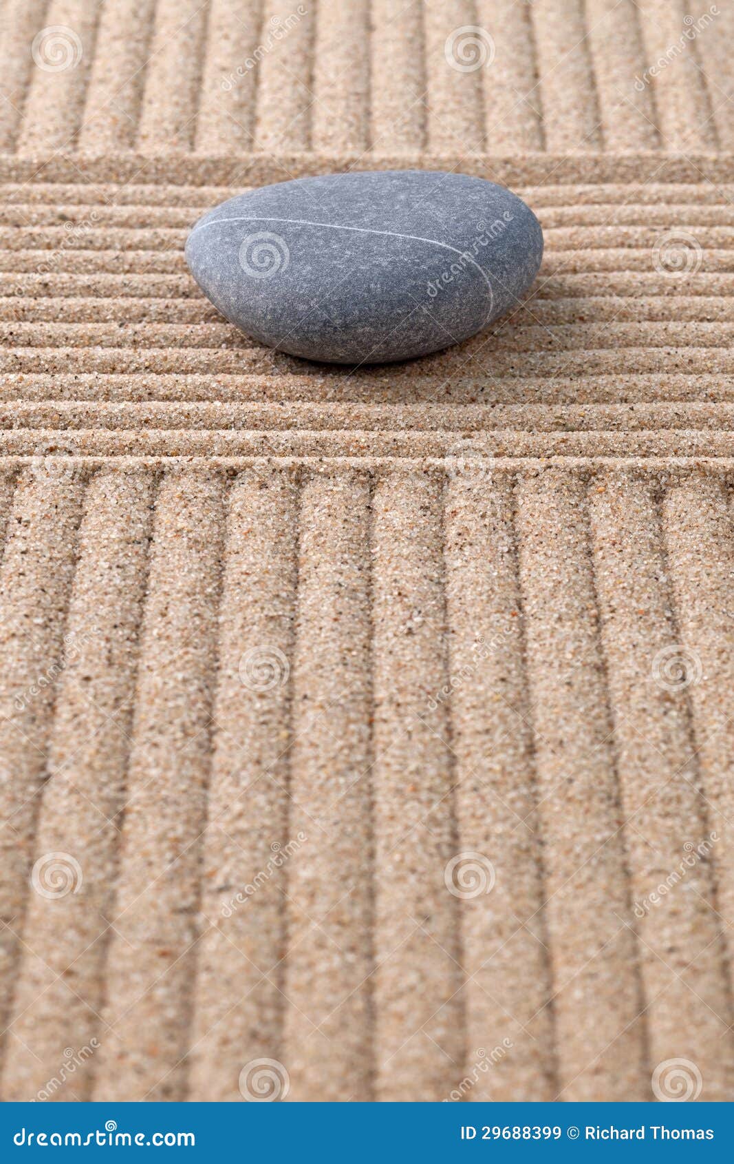 Grey Pebble on Raked Sand Vertical Stock Image - Image of relaxing ...