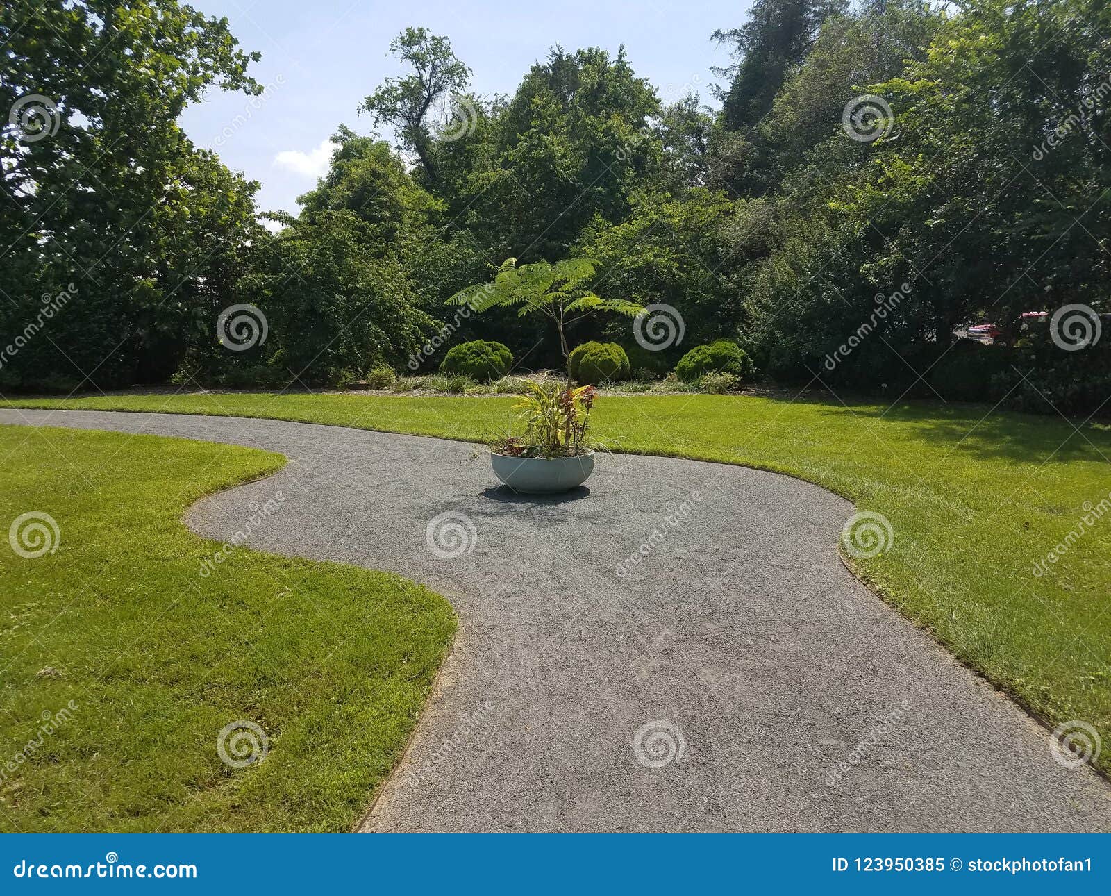 Grey Pebble Trail or Path and Green Grass Stock Image - Image of gray ...
