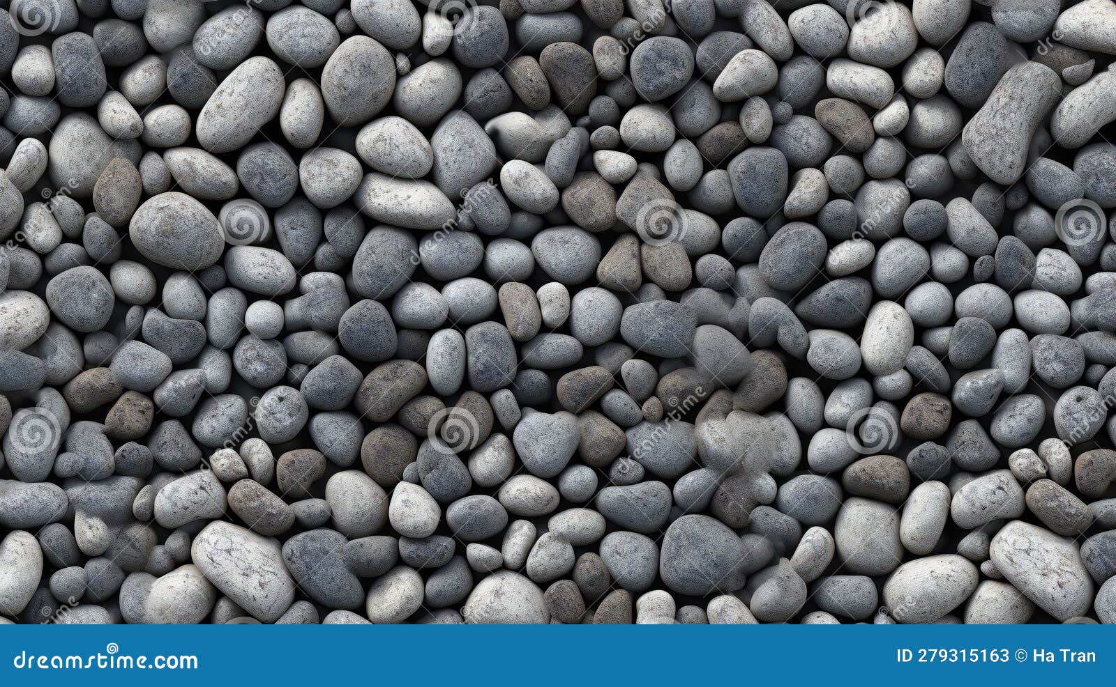 Grey Pebbles Background, Seamless Texture of Pebbles Stock Illustration ...