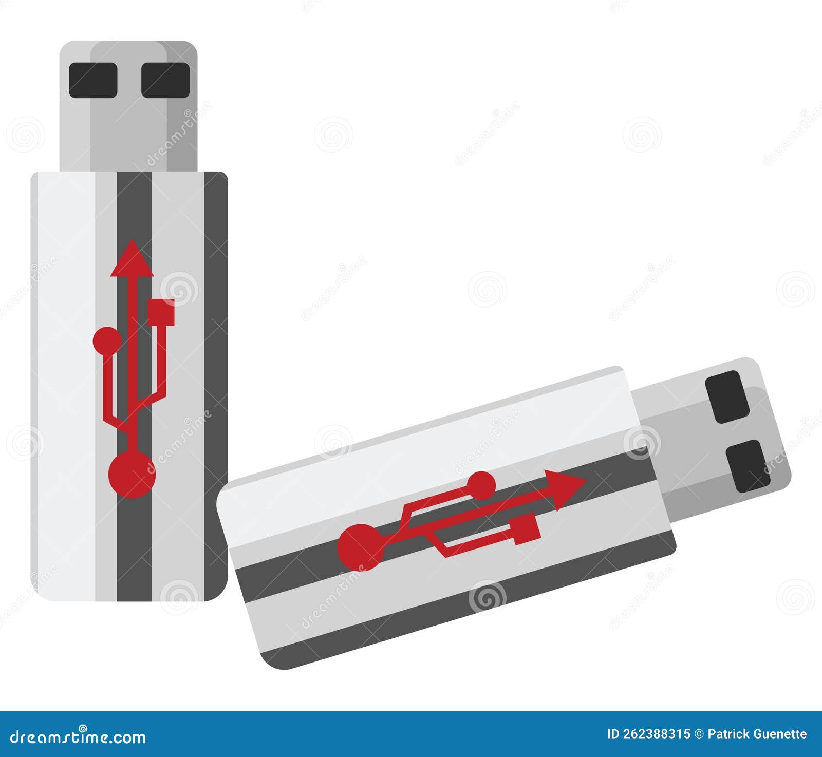 Grey pen drives, icon stock vector. Illustration of save - 262388315