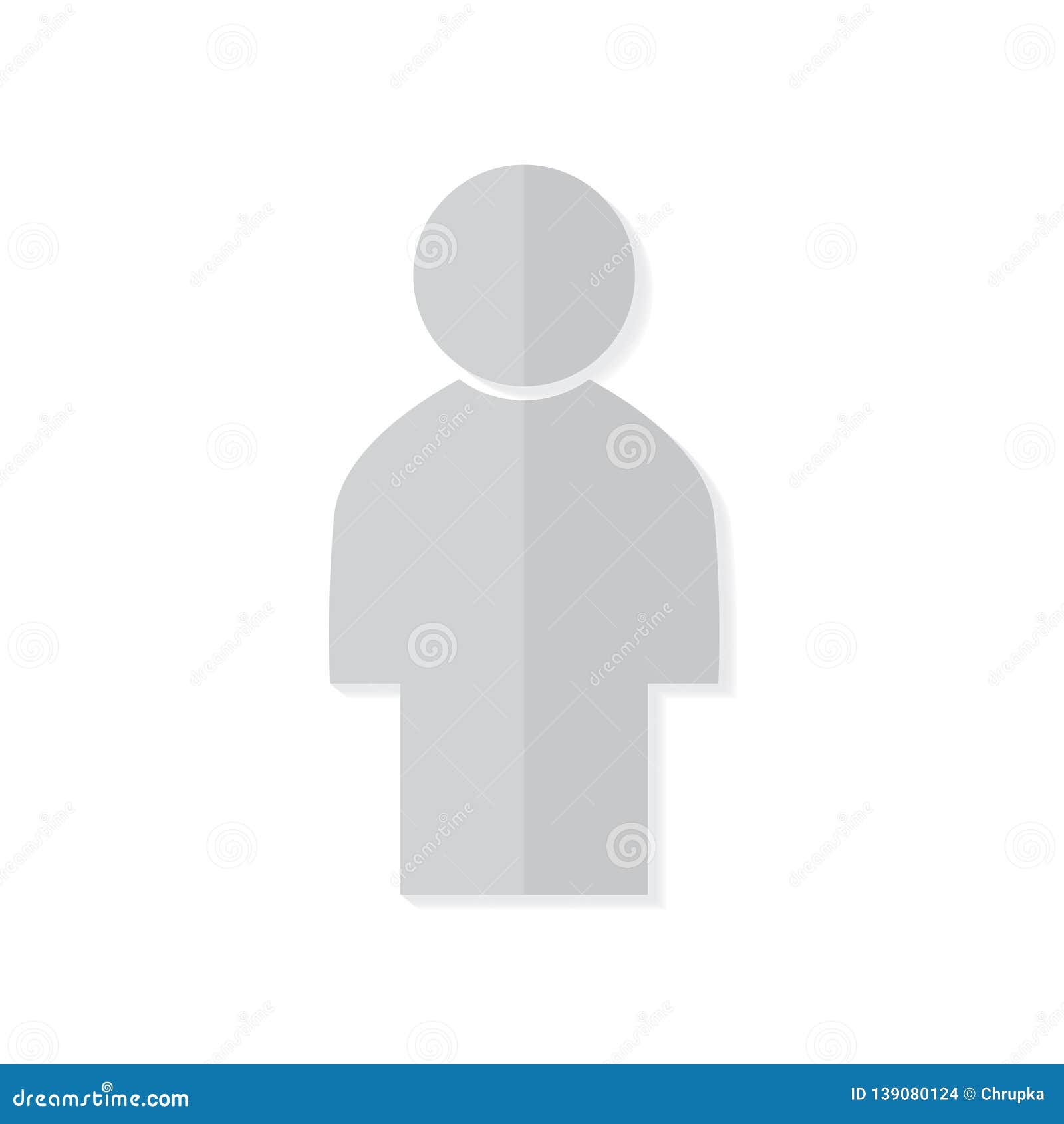 Grey person icon stock vector. Illustration of silhouette - 139080124