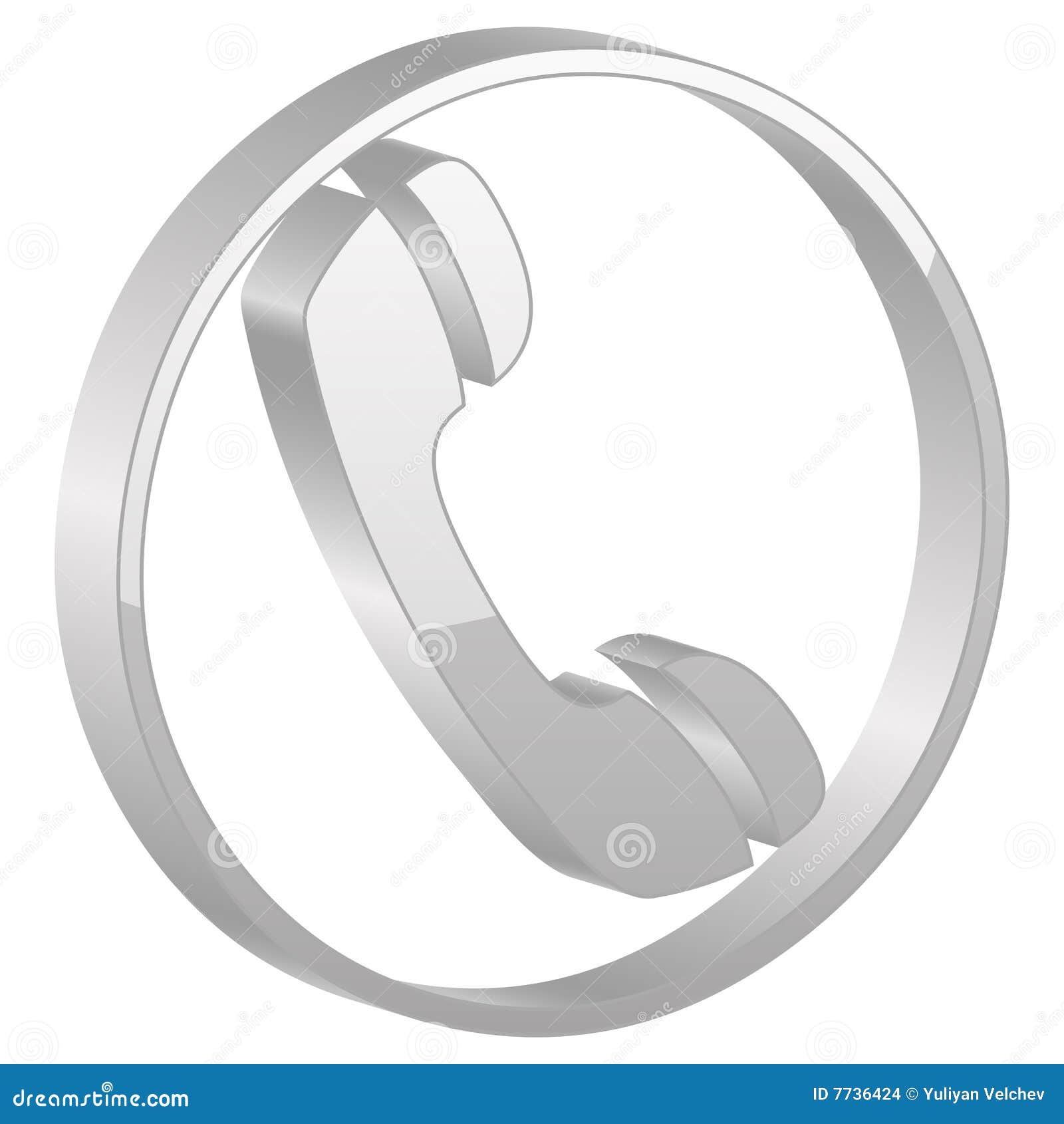 Grey phone symbol stock vector. Illustration of communication - 7736424