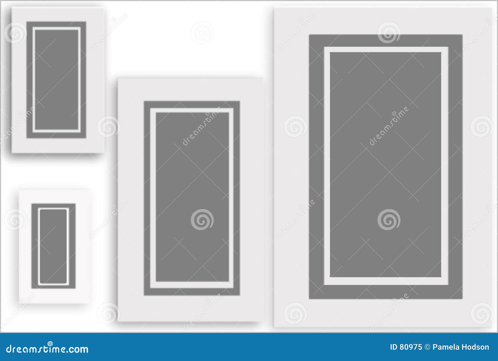 Grey picture frames stock illustration. Illustration of white - 80975