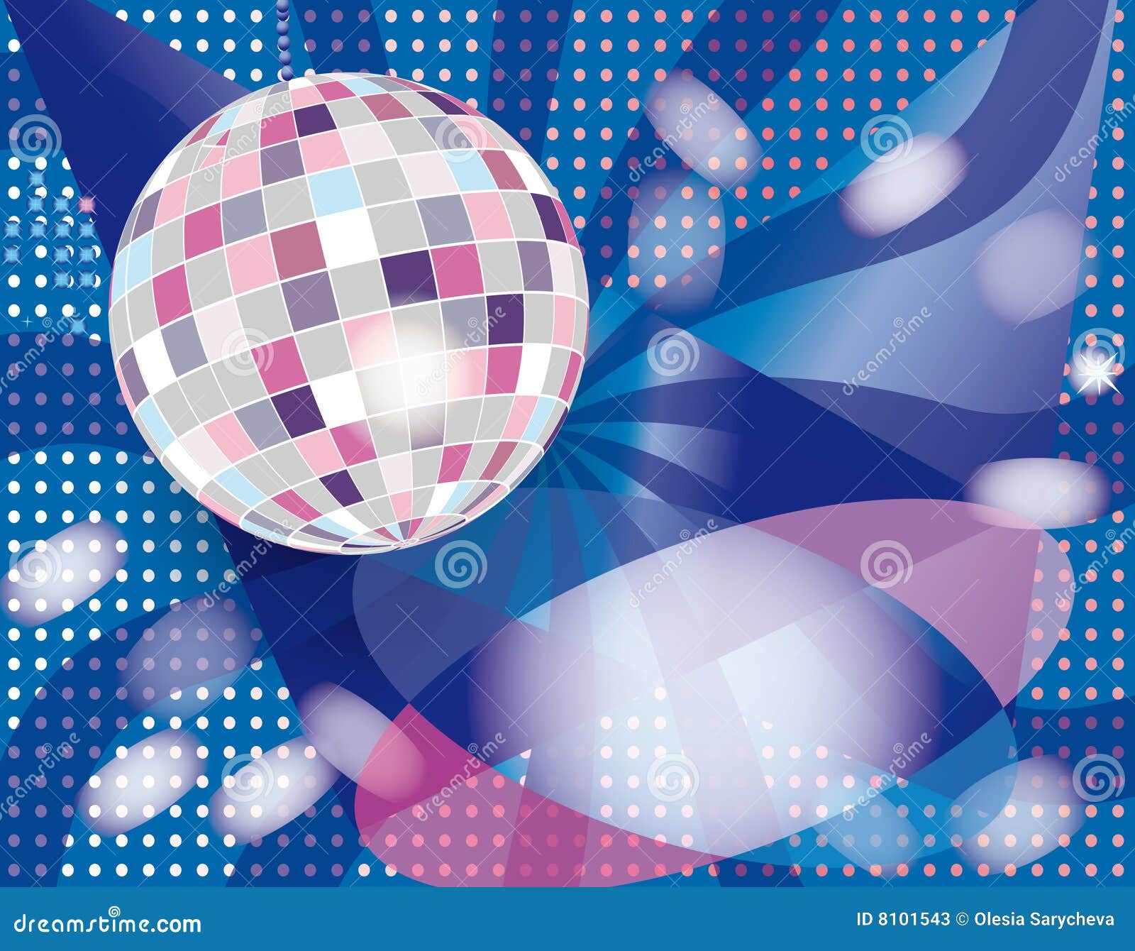 Grey-pink discokugel stock illustration. Illustration of circle - 8101543
