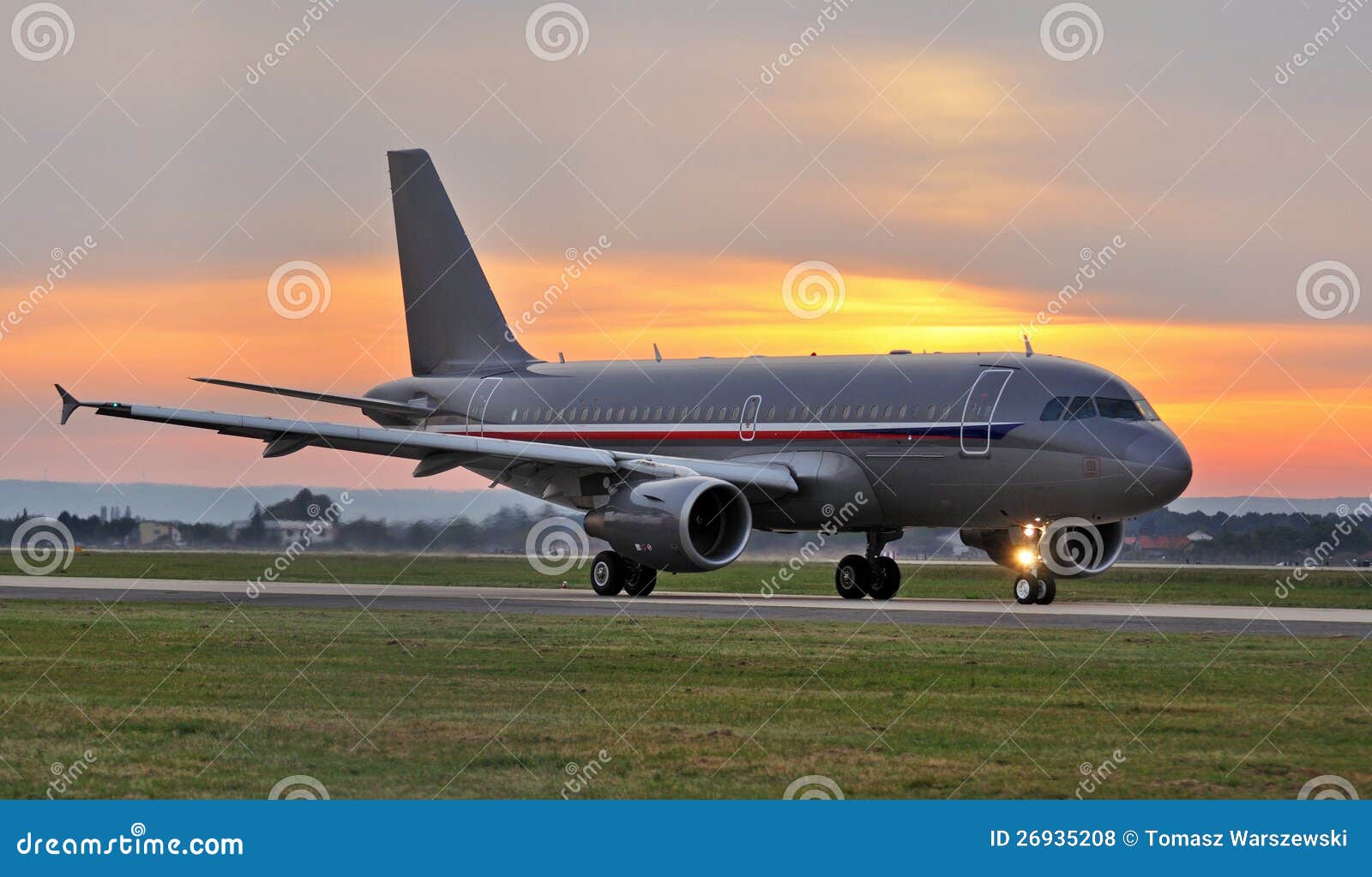 Grey plane stock photo. Image of airport, takeoff, motor - 26935208