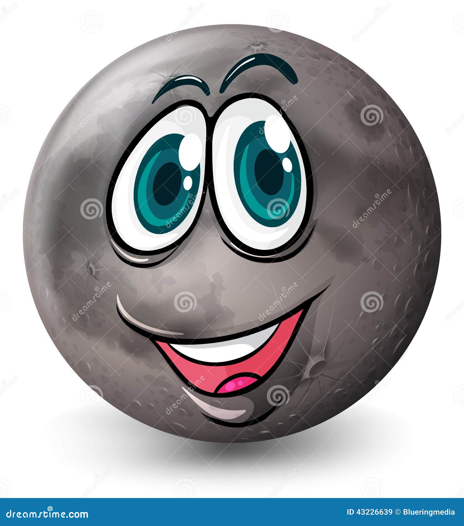 A grey planet with a face stock vector. Illustration of distance - 43226639