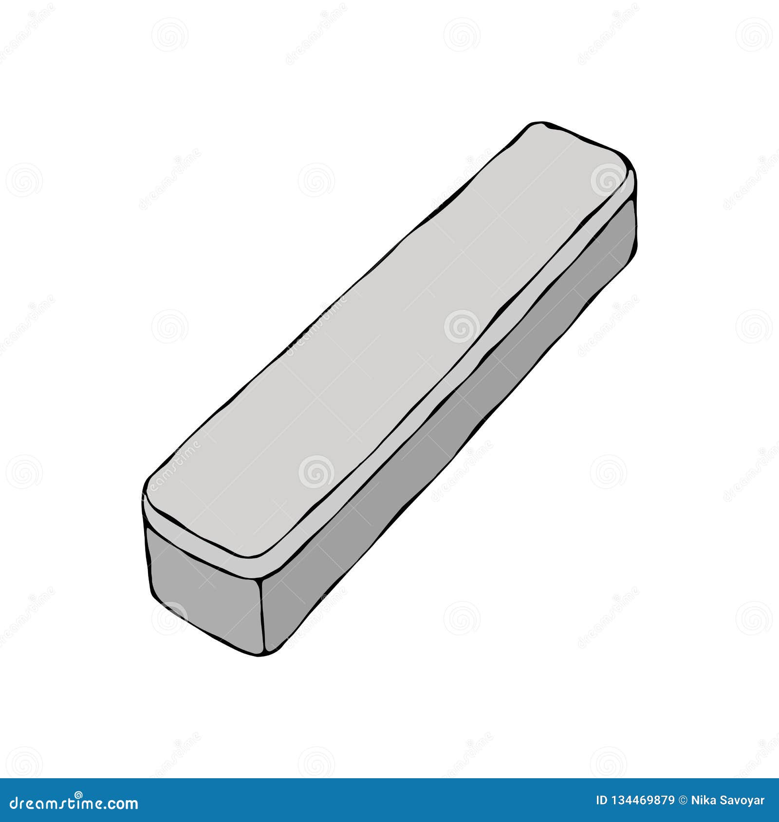 Grey Plastic Box. EPS10 Vector. Hand Drawn Doodle Style Realistic ...