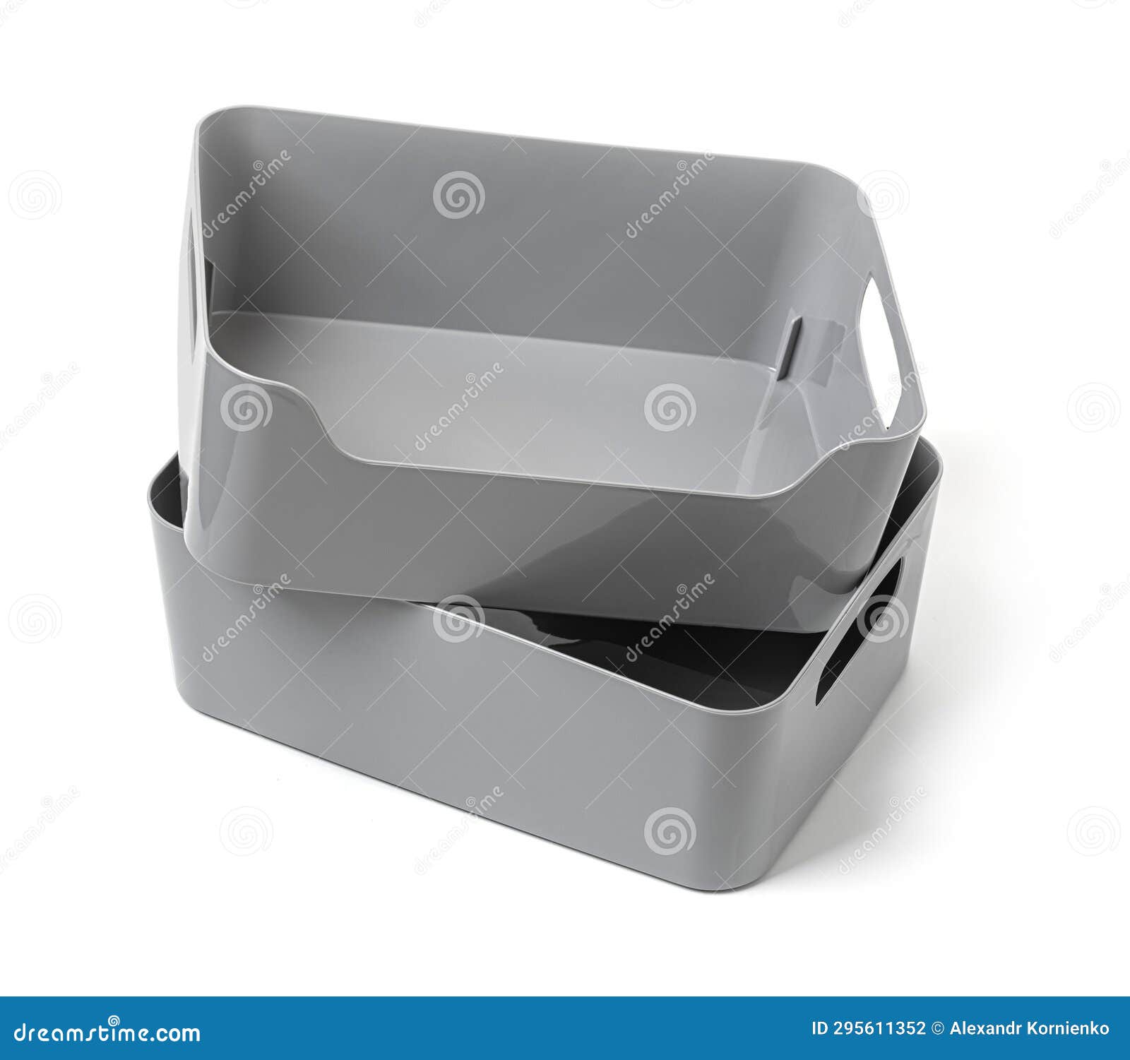 Grey plastic box stock photo. Image of horizontal, case - 295611352