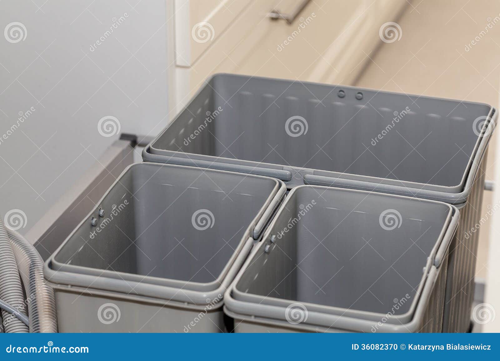 Grey plastic boxes stock photo. Image of equipment, closeup - 36082370