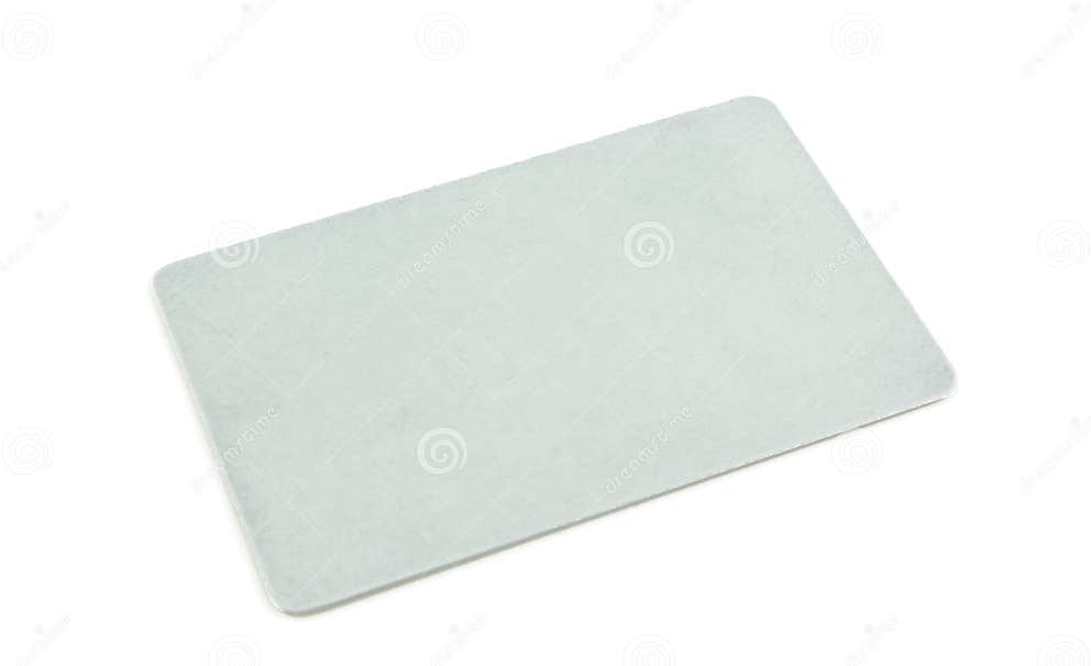 Grey Plastic Card Isolated on White Background. Empty Blank Card Stock ...
