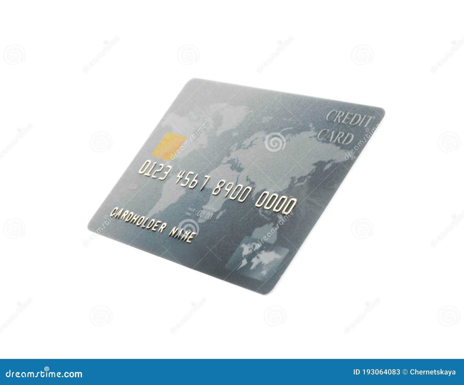 Grey Plastic Credit Card Isolated Stock Image - Image of business ...