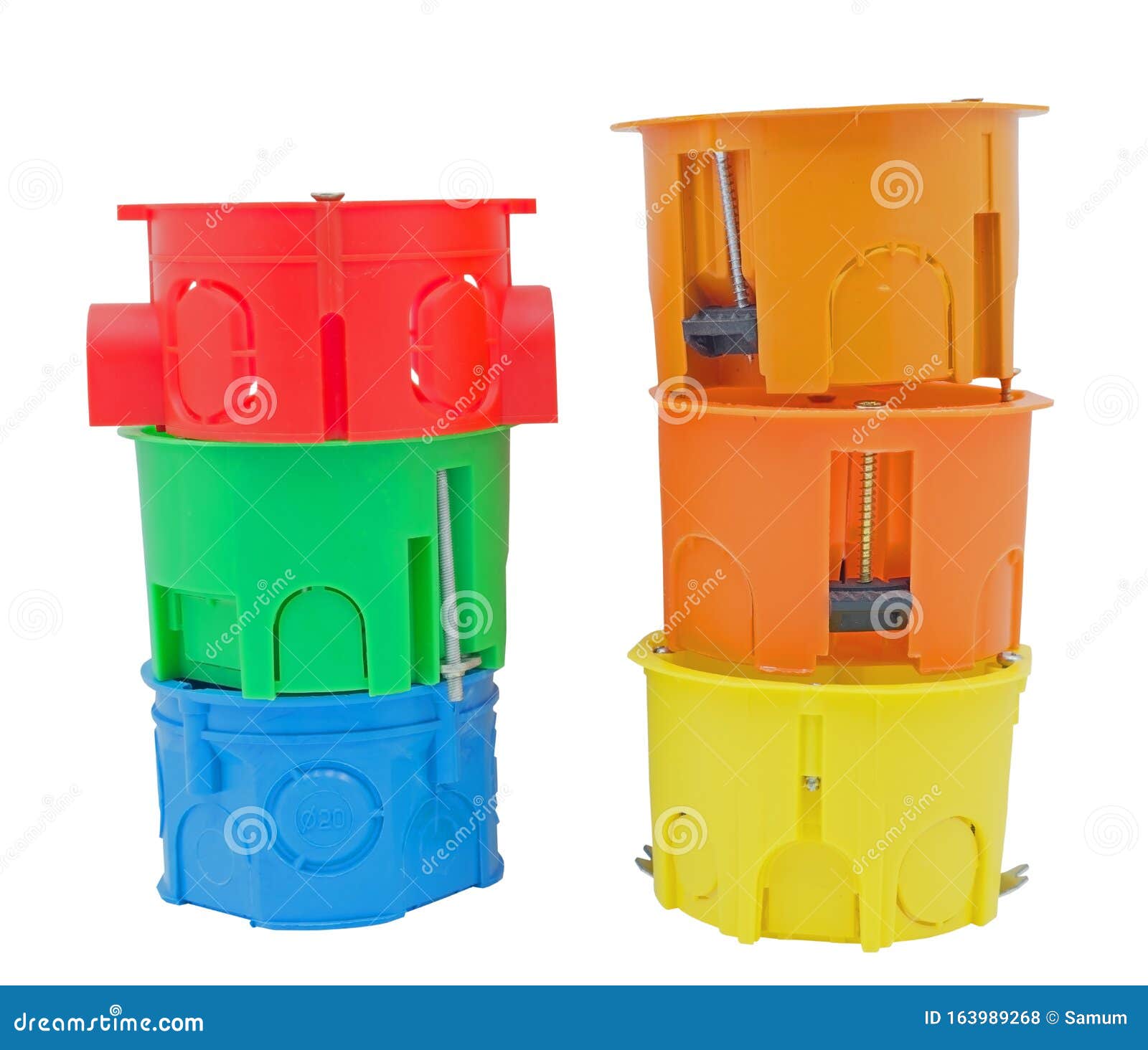 Grey Plastic Electrical Junction Stock Photo - Image of network ...