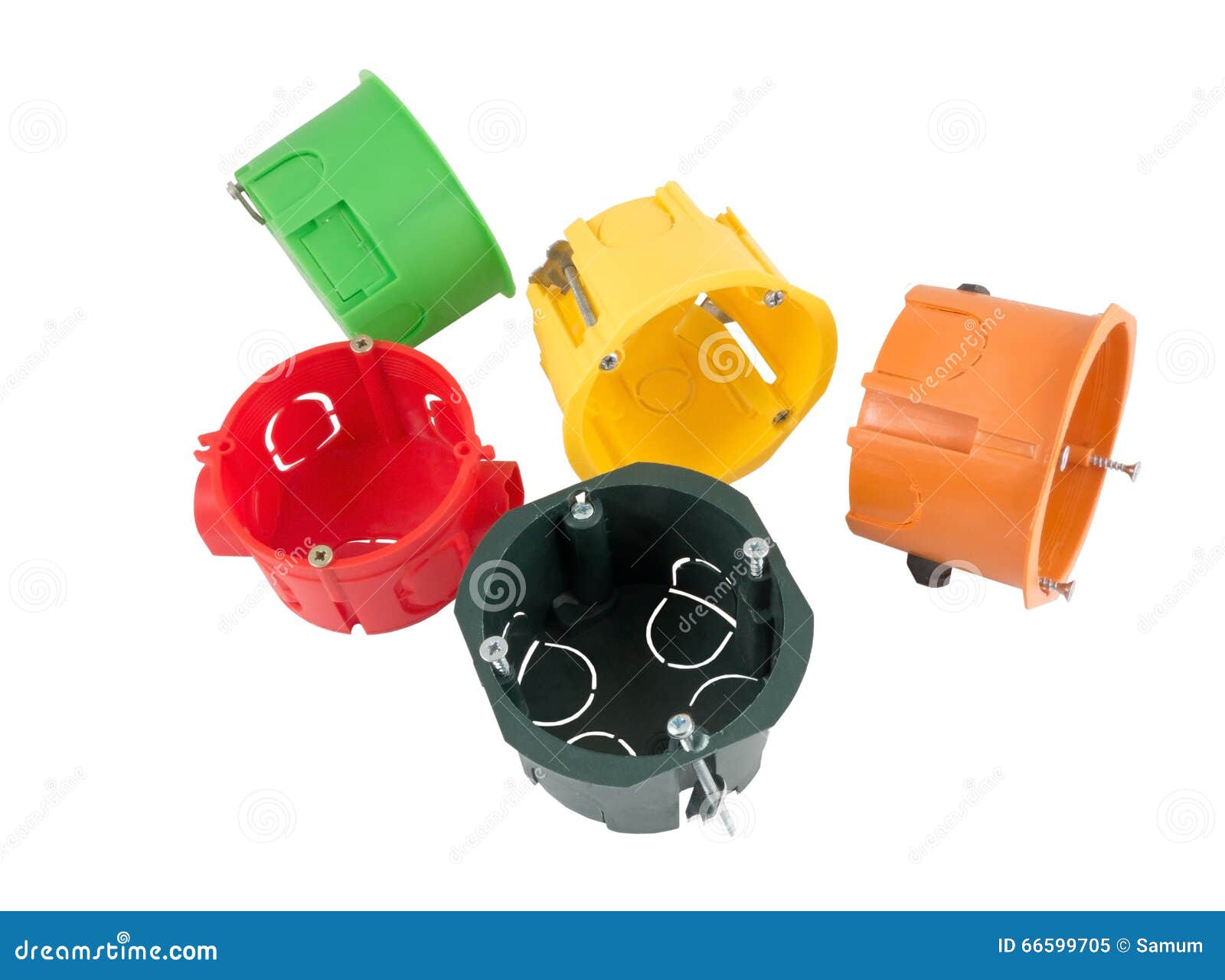 Grey Plastic Electrical Junction Stock Image - Image of control, home ...