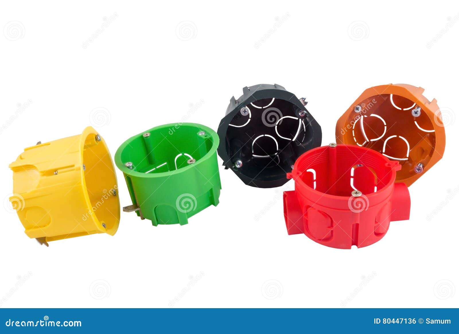 Grey Plastic Electrical Junction Stock Photo - Image of electronics ...