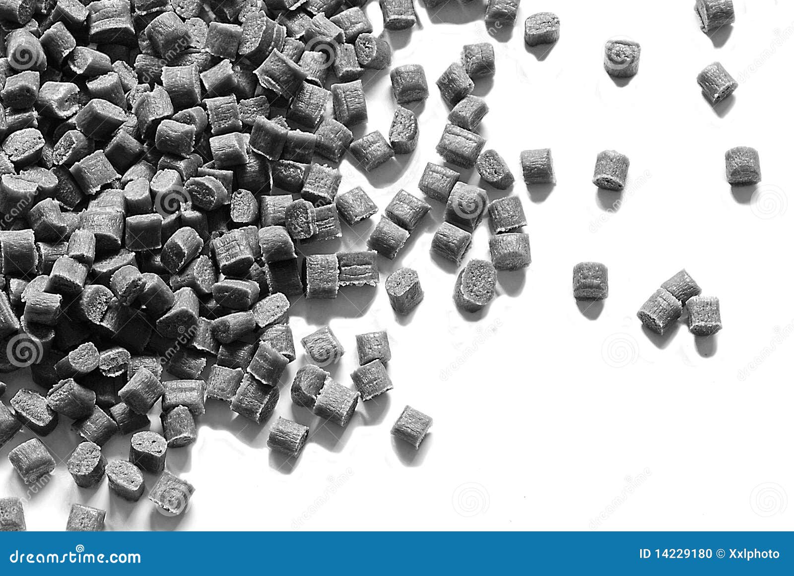 Grey plastic granulate stock photo. Image of grain, labour - 14229180