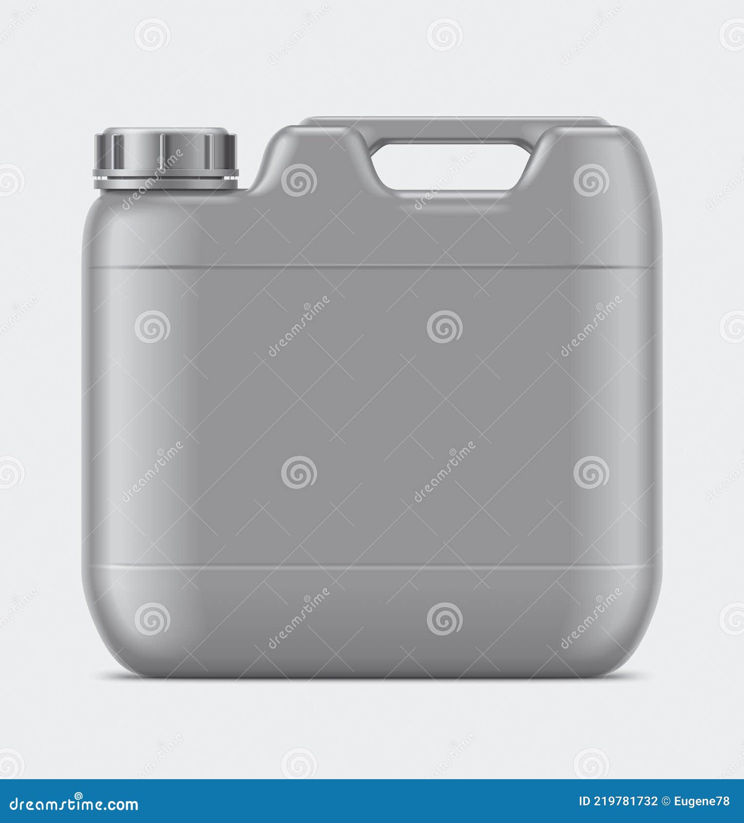 Grey Plastic Jerry Can Mockup Stock Vector - Illustration of container ...