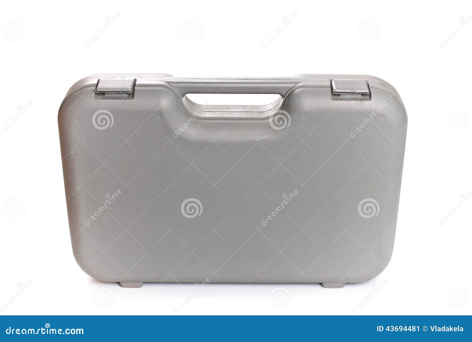 Grey Plastic Tool Box Isolate White Background Stock Image - Image of ...
