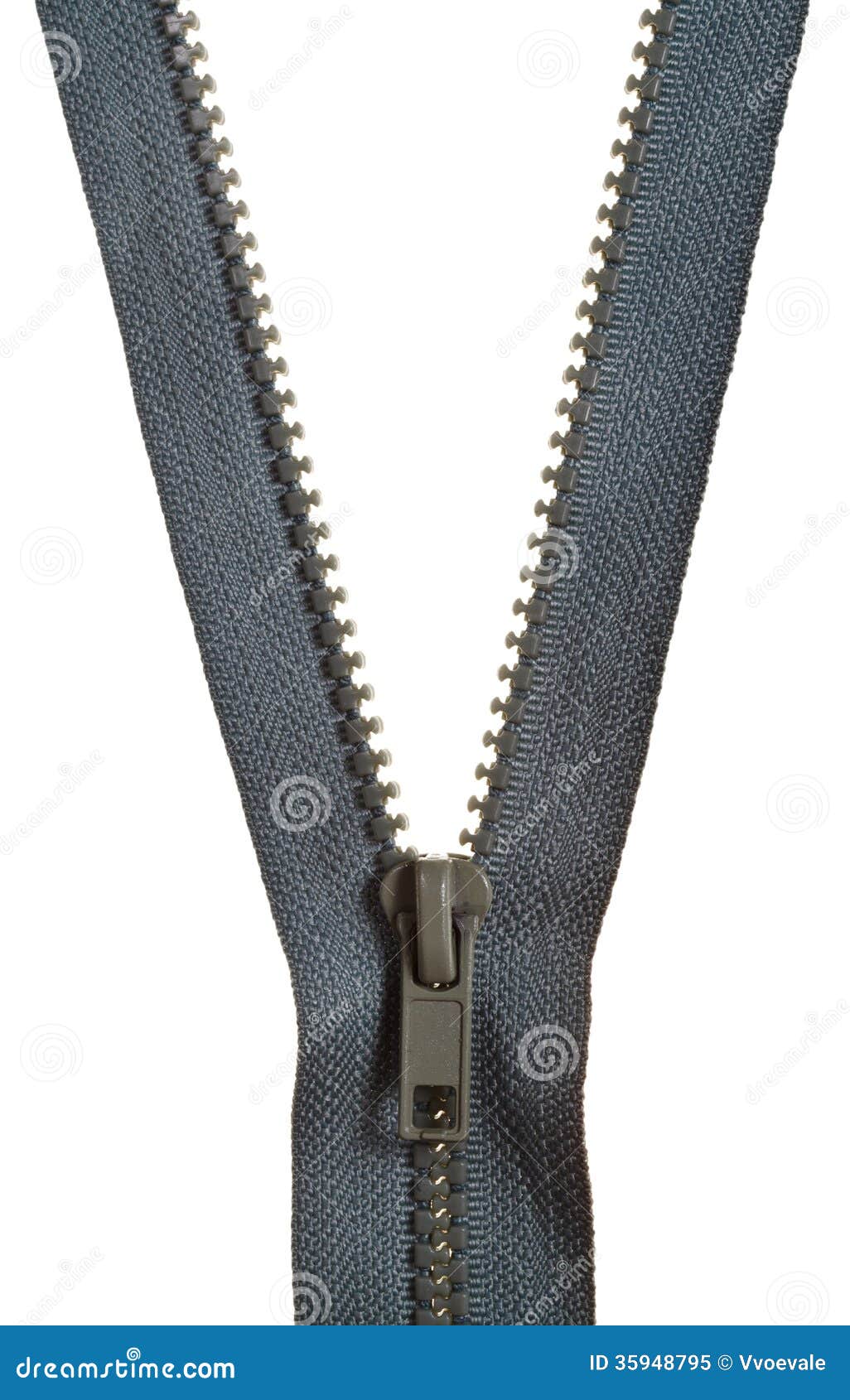 Grey Plastic Zip Fastener Close Up Stock Image - Image of metallic ...