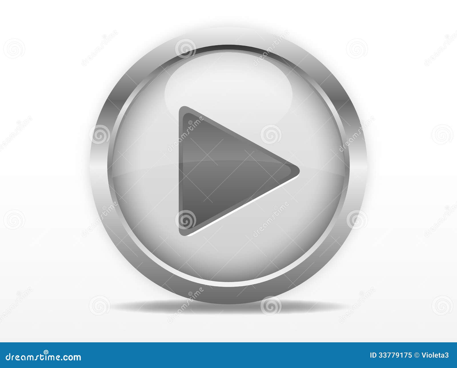 Grey play button stock vector. Illustration of play, video - 33779175