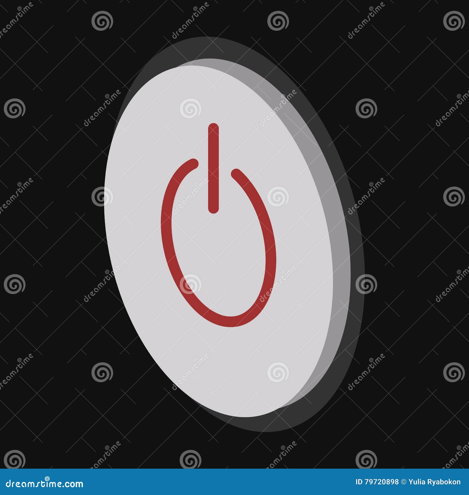 Grey Power Symbol Vector Illustration | CartoonDealer.com #7736316