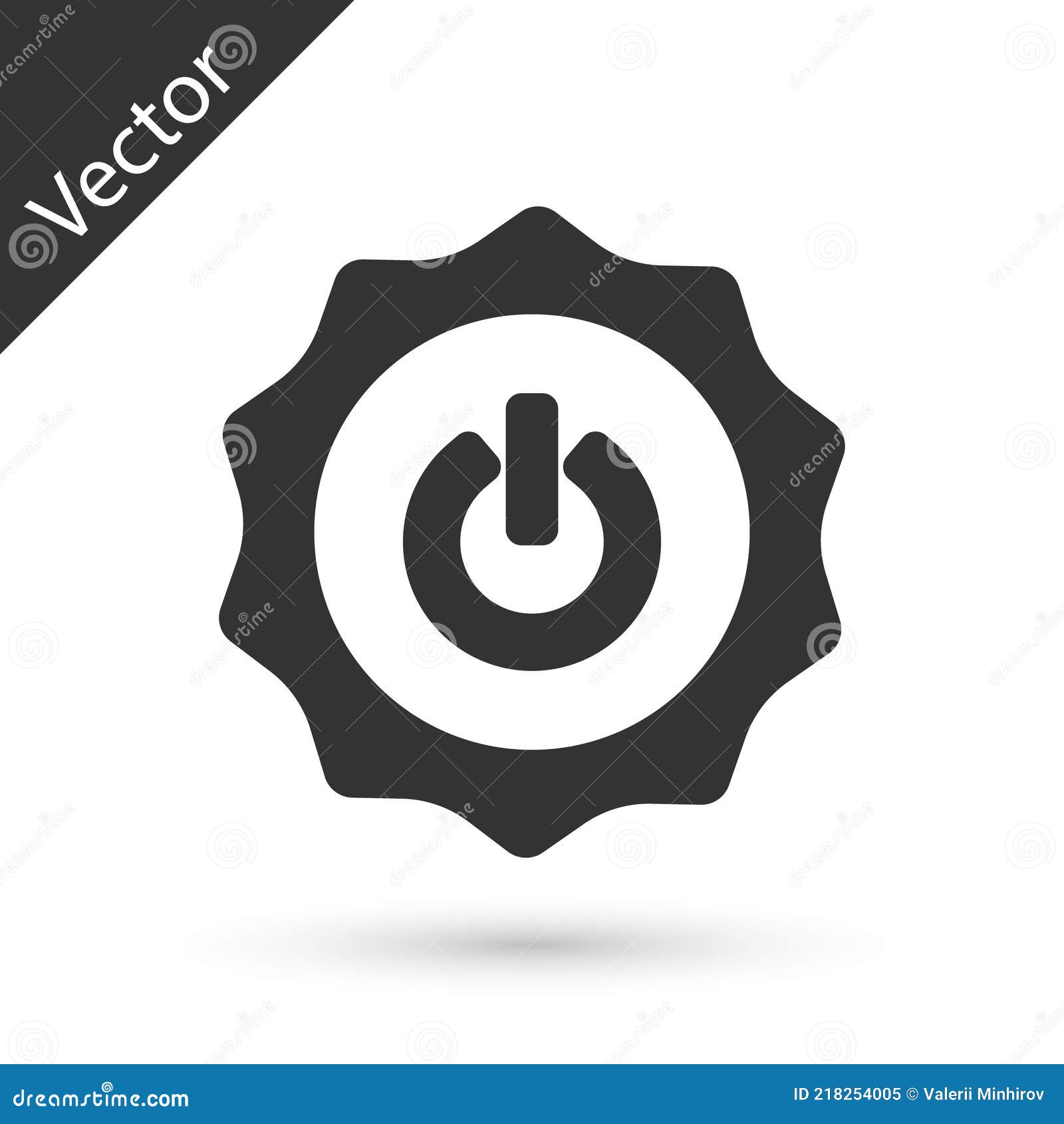 Grey Power Symbol Vector Illustration | CartoonDealer.com #7736316