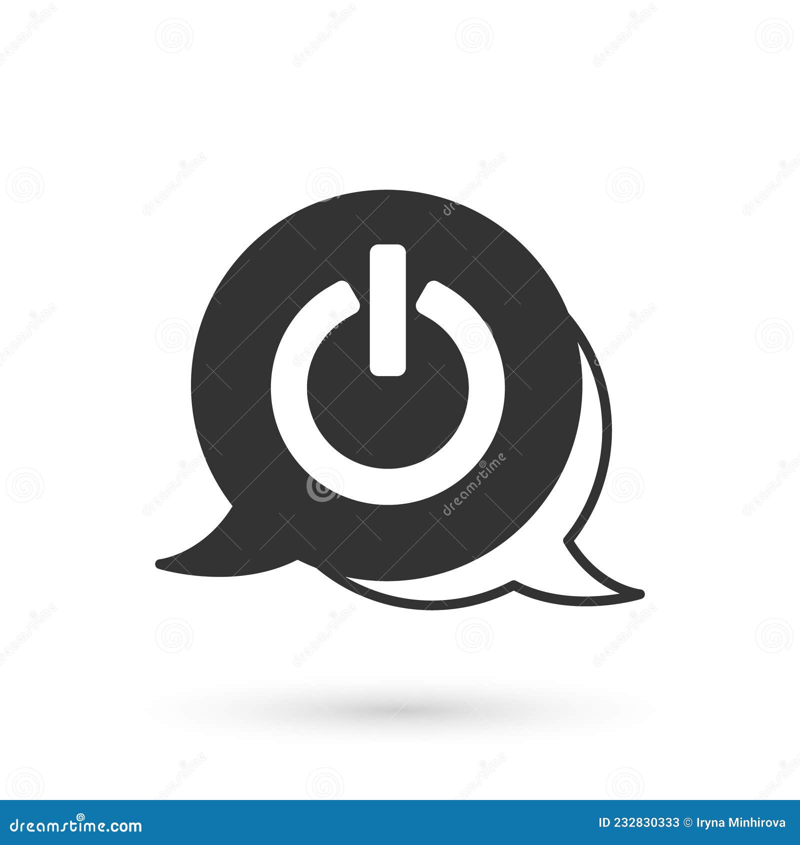 Grey Power Symbol Vector Illustration | CartoonDealer.com #7736316