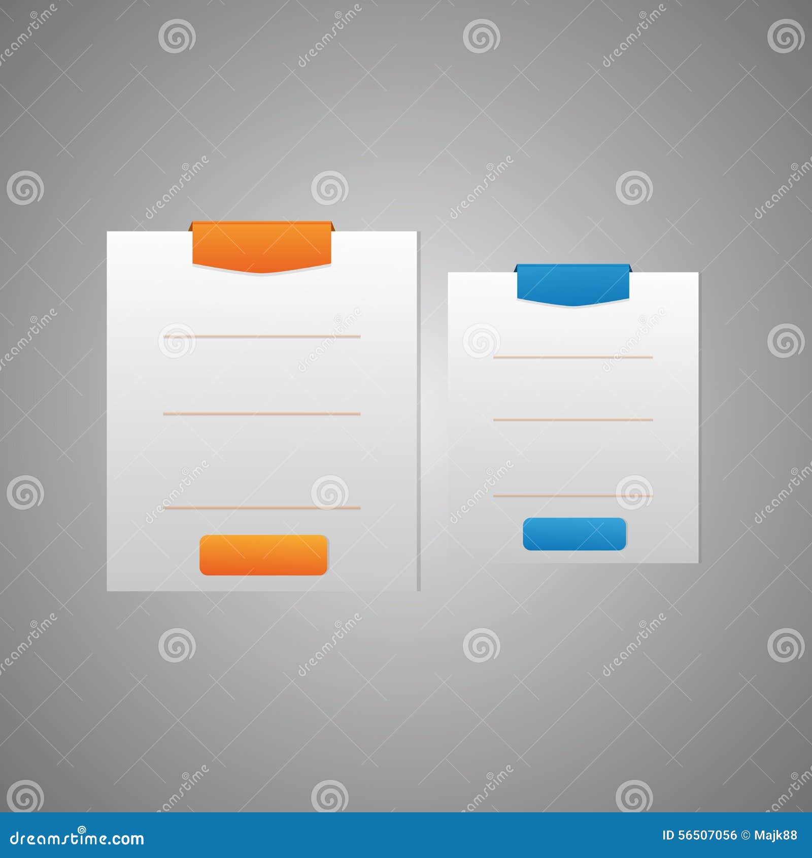 Grey Pricing Board with Orange Stock Illustration - Illustration of ...
