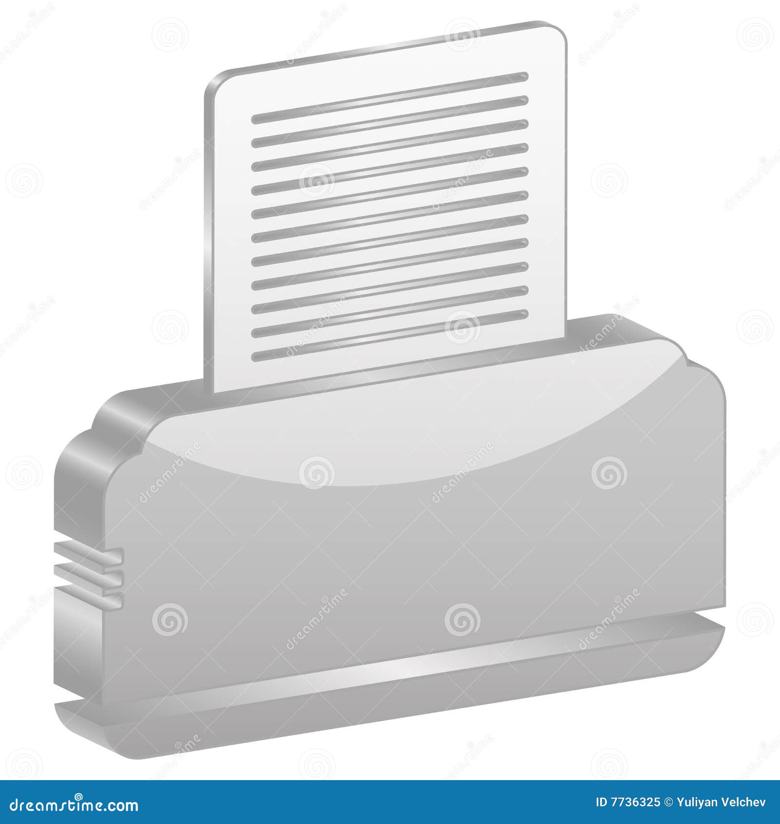 Grey printer symbol stock vector. Illustration of copy - 7736325