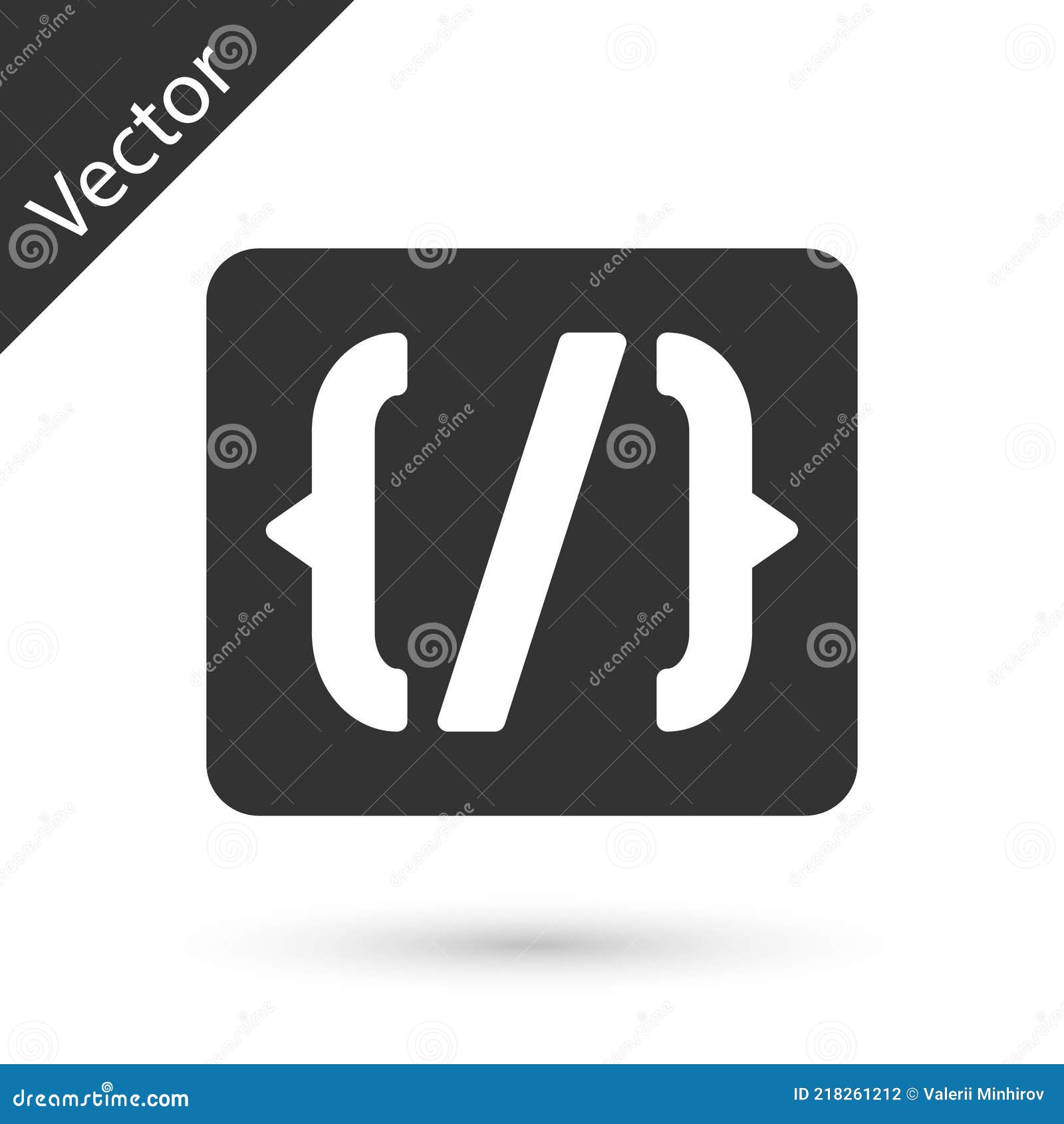 Grey Programming Language Syntax Icon Isolated On White Background Syntax Programming File
