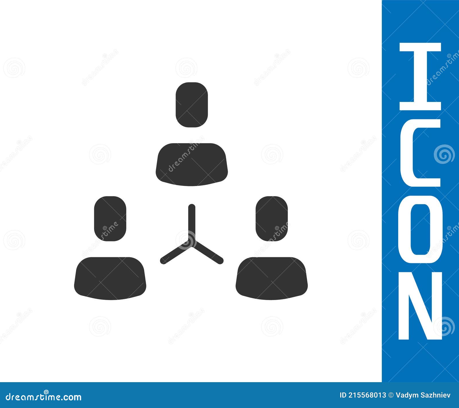 Grey Project Team Base Icon Isolated on White Background. Business ...