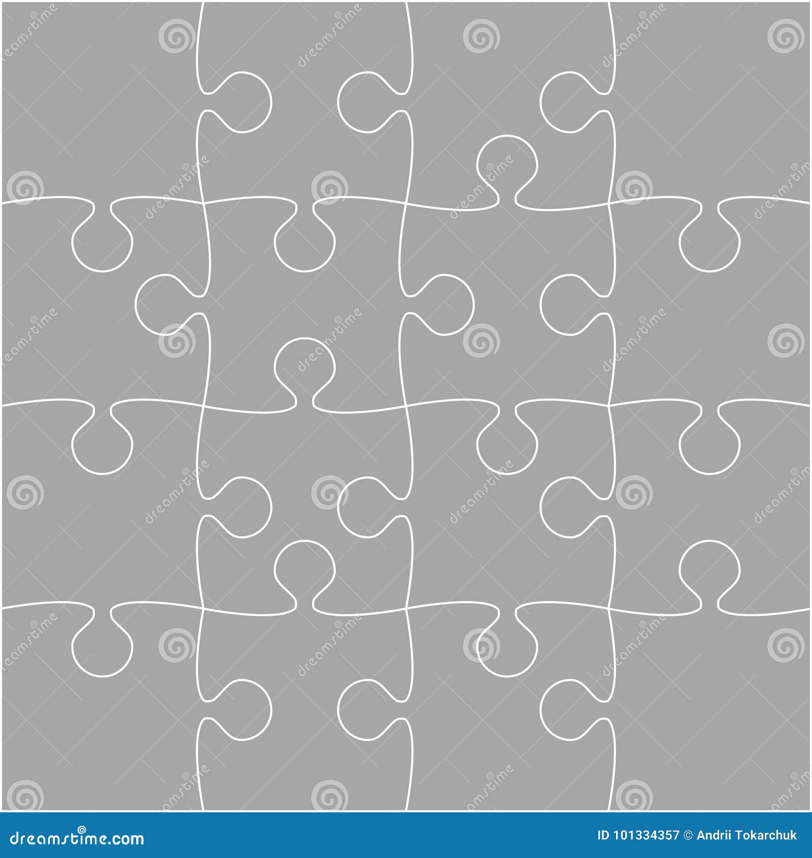 16 Grey Puzzle Pieces - JigSaw - Vector Stock Vector - Illustration of ...