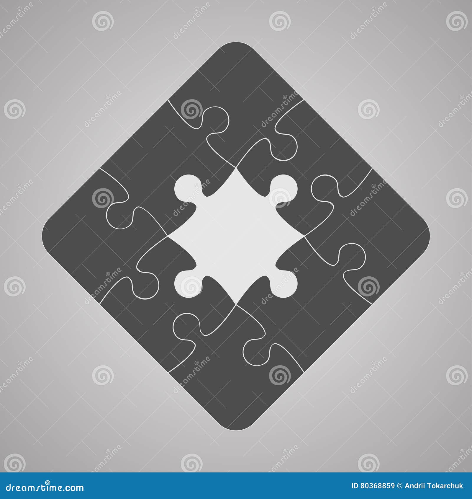 Grey Puzzles Pieces JigSawI Icon Symbol - 9. Stock Vector ...