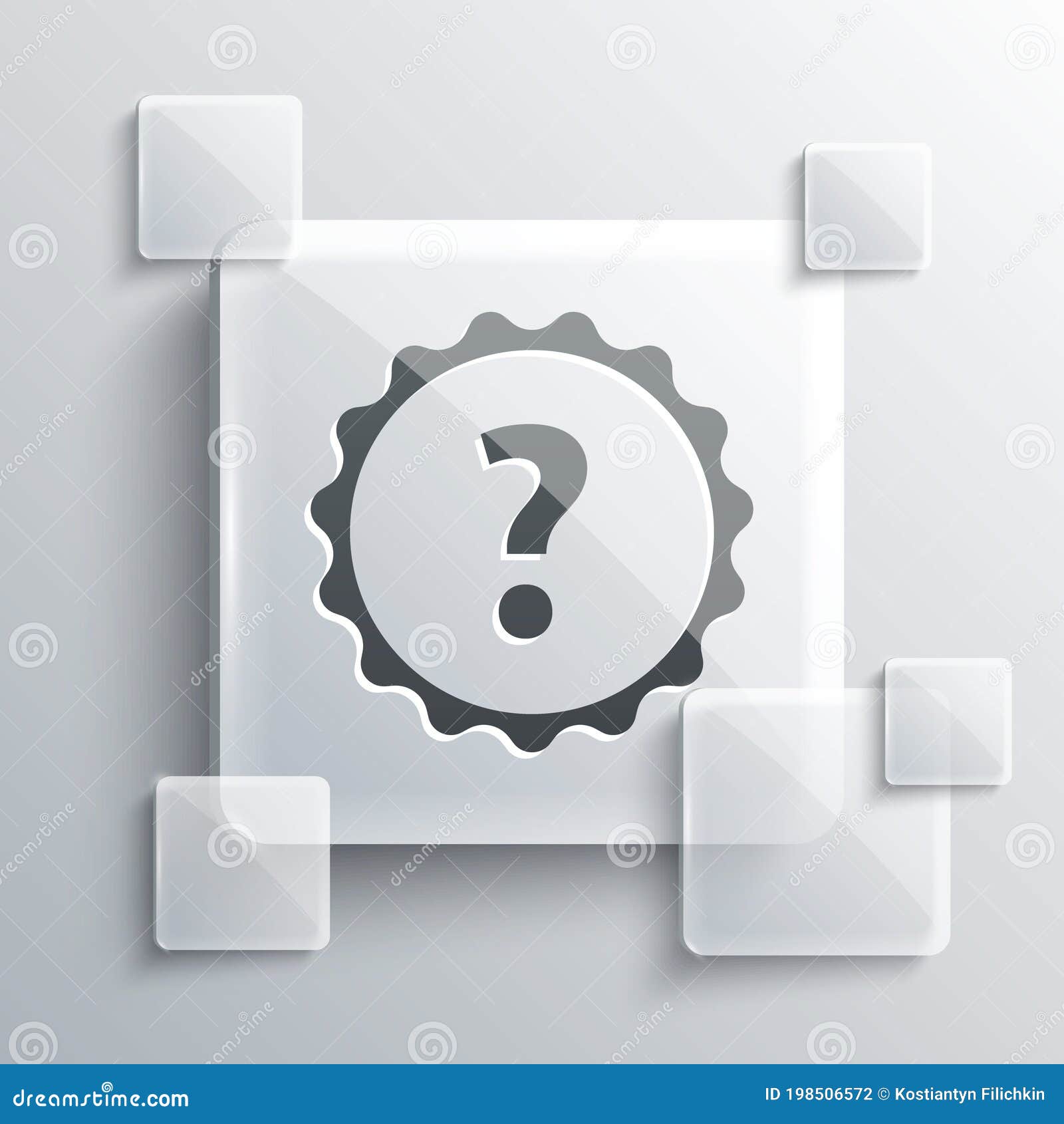 Grey Question Mark Icon Isolated on Grey Background. FAQ Sign. Copy ...