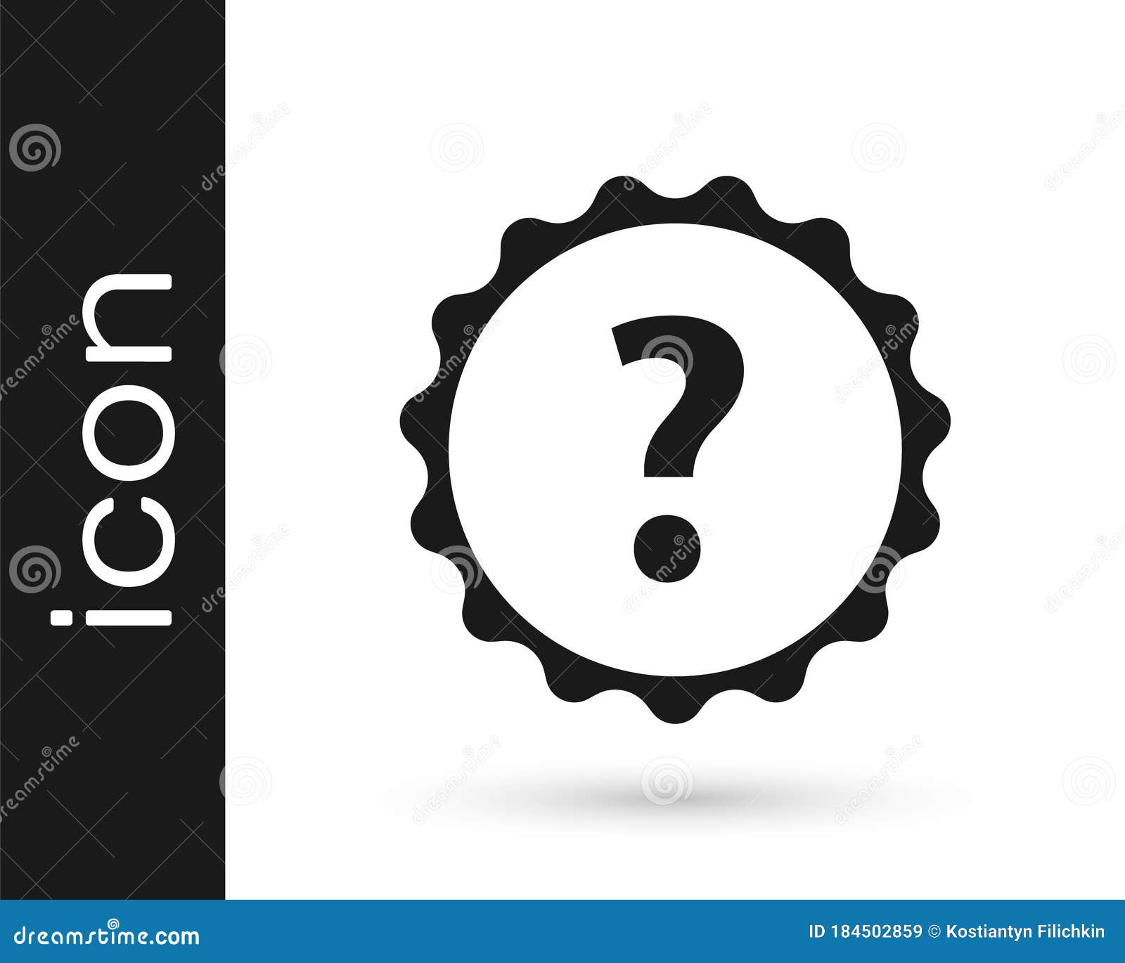 Grey Question Mark Icon Isolated on White Background. FAQ Sign. Copy ...