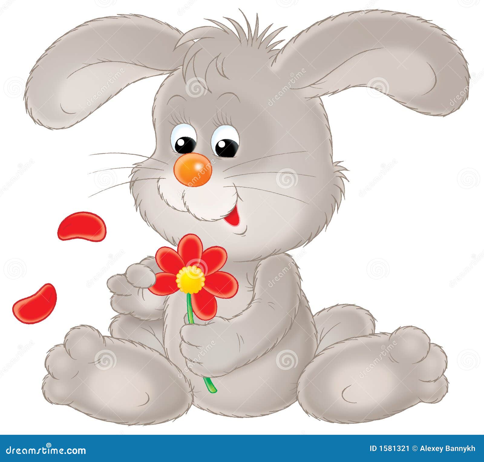 Grey rabbit stock illustration. Illustration of forest - 1581321