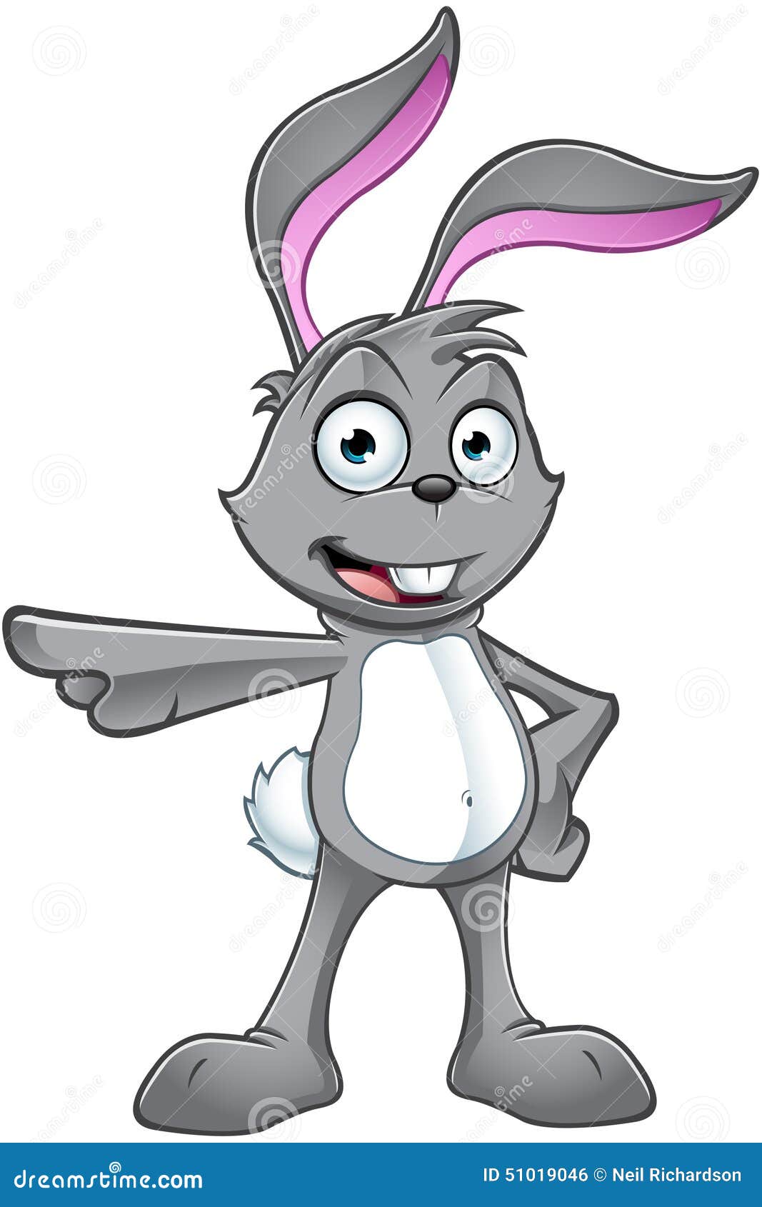 Grey Rabbit Character stock vector. Illustration of rabbit - 51019046