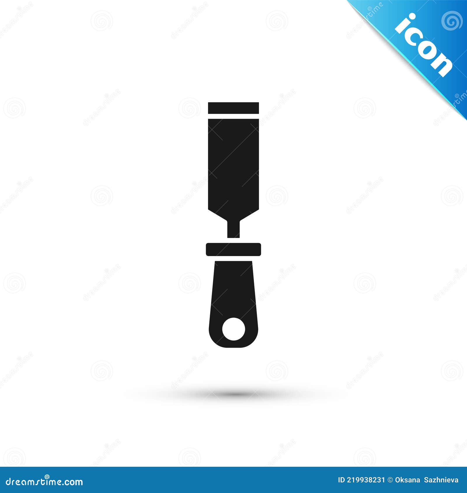 Grey Rasp Metal File Icon Isolated on White Background. Rasp for ...