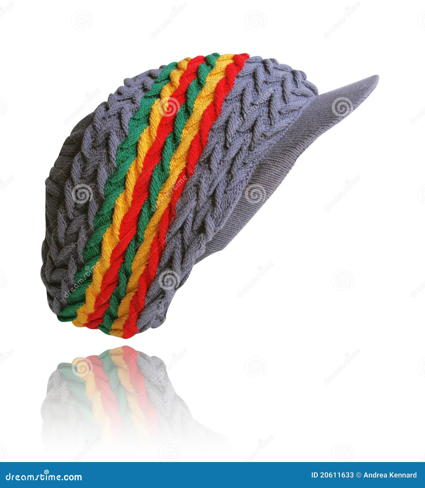 Grey with Rasta Stripes Peak Hat Stock Image - Image of human, ethiopia ...